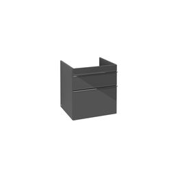 Villeroy & Boch V&B Waschtischunterschrank Venticello 55,3x59x50,2cm, Griff Chrom, glossy grey ; Villeroy & Boch (A92301FP)