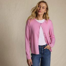 LANDS' END Merino-Cardigan, Damen,  Pink, Wolle, by Lands' End