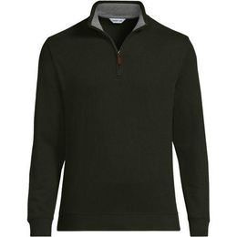 LANDS' END Rei&szlig;verschluss-Pullover aus Bedford-Ripp, Herren,  Braun, Baumwolle, by Lands' End