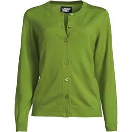 LANDS' END Merino-Cardigan, Damen,  Gr&uuml;n, Wolle, by Lands' End