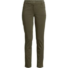 LANDS' END Slim Fit 7/8-Chinos Mid Waist, Damen,  Gr&uuml;n, Baumwolle/Lyocell (Viskose)/Baumwoll-Mischung, by Lands' End