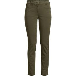 LANDS' END Slim Fit 7/8-Chinos Mid Waist, Damen,  Gr&uuml;n, Baumwolle/Lyocell (Viskose)/Baumwoll-Mischung, by Lands' End