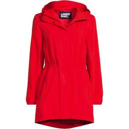 LANDS' END Wasserdichte Regenjacke mit Packfach, Damen,  Rot, Polyester, by Lands' End