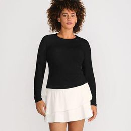 LANDS' END Badeshirt, Damen,  Schwarz, Nylon-Mischung, by Lands' End