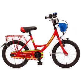 Bachtenkirch Kinderfahrrad &raquo;16" Feuerwehr&laquo; 1 Gang ohne Schaltung rot Kinderfahrrad