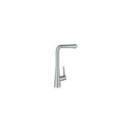 Grohe Sp&uuml;ltischmischer Zedra SmartC supersteel, herausziehbare Dual-Brause (32553DC2)