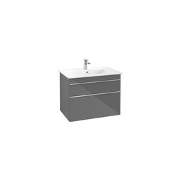 Villeroy & Boch V&B Waschtischunterschrank Venticello 75,3x59x50,2cm, Griff Chrom, glossy grey ; Villeroy & Boch (A92501FP)