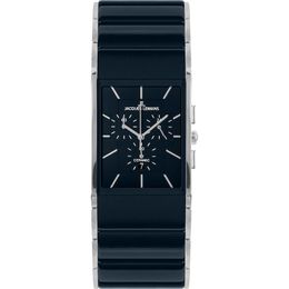Jacques Lemans Damen Chronograph &raquo;Dublin&laquo; Quarzuhr, Armbanduhr, Damenuhr, Herrenuhr, Keramik, Stoppfunktion blau