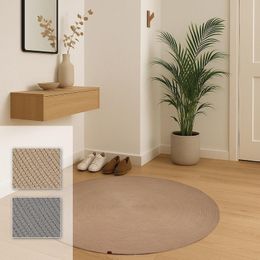 Astra Teppich &raquo;Paris&laquo; rund 8 mm H&ouml;he In- und Outdoor geeignet, Aussenbereich, Wohnzimmer beige Obermaterial: 50% Baumwolle, 50% Polypropylen &Oslash; 120...