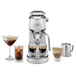 De'Longhi DE'LONGHI Espressomaschine »DEDICA DUO EC890.M« Cold Brew in unter 5 Minuten, 15 cm breit, 1, 1L, inkl. Milchschaumdüse Weiß