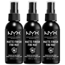 NYX Fixierspray »Professional Makeup Make Up Setting Spray 3er Set« Fixiert Flüssig- und Puder-Make-up perfekt, mattiert, vegan. transparent...
