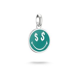 Thomas Sabo Charm-Einhänger »SMILEYWORLD Dollars Charm - Connect« silberfarben-grün SMILEYWORLD Dollars Charm- Connect