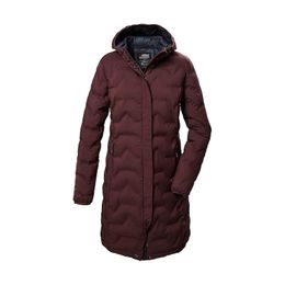 Killtec Steppmantel »KOW 9 WMN QLTD PRK« Wasser- und windabweisender Damen Parka mit verstellbarer Kapuze dunkelrot 44 44 Parka in Daunenoptik mit...