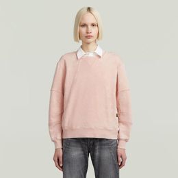 G-Star Raw G-STAR Sweatshirt &raquo;Washed 3D Sleeve A line&laquo;, in Rundhalsform liquid pink smokey gd M (38) M (38) Sweater von G-STAR