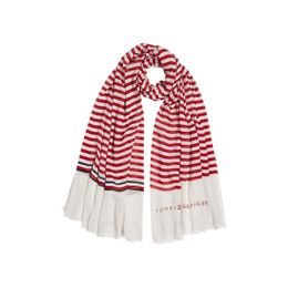 Tommy Hilfiger Schal »ESSENTIAL FLAG SCARF« Mit Streifenmuster und Farbdetails Medium Red