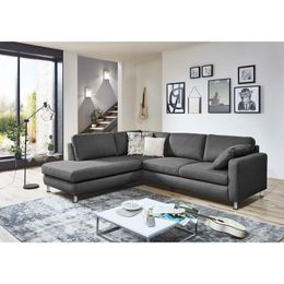 DIE PLANBAR Ecksofa »MP-IN19027 L-Form« wahlweise mit Bettfunktion, mit Kaltschaum anthrazit