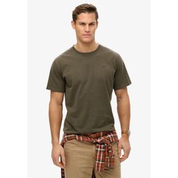 Superdry Rundhalsshirt »ESSENTIALS RELAXED TEE« dark khaki M M Basic Shirt von Superdry