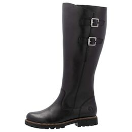 Remonte Winterstiefel, Blockabsatz, Stiefel, Langschaftstiefel mit Innenreißverschluss schwarz 43 43 Winterstiefel mit zwei verstellbaren Schnallen