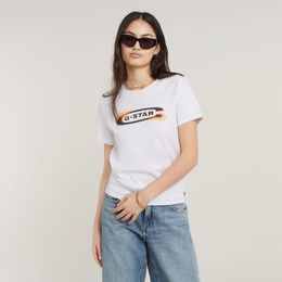G-Star Raw G-STAR T-Shirt &raquo;Old skool logo r t wmn&laquo; white XXL XXL Kurzarm-Design, perfekt f&uuml;r warme Tage oder als Layering-Basis