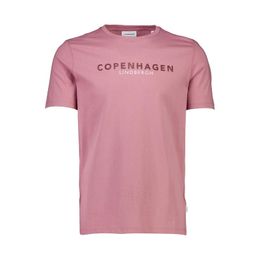 LINDBERGH T-Shirt, mit Logo und Rundhalsausschnitt DUSTY ROSE XL XL T-Shirt von LINDBERGH