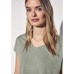 Street One Shirttop mit seitlichen Schlitzen pale mud green 42 42 T-Shirt von Street One
