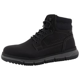 Tom Tailor Winterboots, Winterstiefelette, Schnürboots mit Innenreißverschluss schwarz 46 46 Schnürboots mit gepolstertem Schaftrand