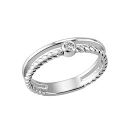 Firetti Fingerring »Schmuck Geschenk Silber 925 Silberring Fancy Oval« mit Zirkonia (synth.) silberfarben-kristallweiß 54 Klassisch schöner...