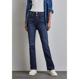 Street One Bootcut-Jeans, mit Doppelknopf dark indigo slightly washed 25 - L&auml;nge 32 L&auml;nge 32 25 Bootcut-Jeans von Street One