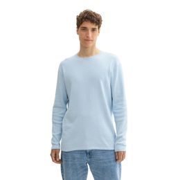 Tom Tailor Denim Rundhalspullover mit Struktur light metal blue XXL XXL Strukturpullover von Tom Tailor Denim