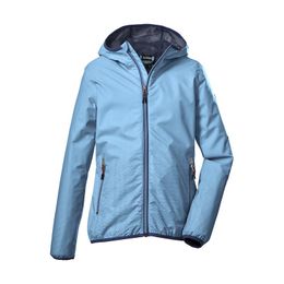 Killtec Outdoorjacke &raquo;KOS 211 GRLS JCKT&laquo; Winddichte, wasserdichte M&auml;dchenjacke, klein verpackbar, reflektierend hellblau 128 128 Funktionsjacke f&uuml;r...