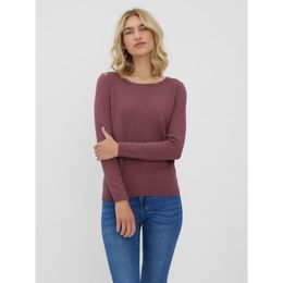 Véro Moda VERO MODA Rundhalspullover »VMCARE STRUCTURE LS O-NECK BLOU NOOS« mit Strukturmuster Rose Brown S S Pullover von Vero Moda