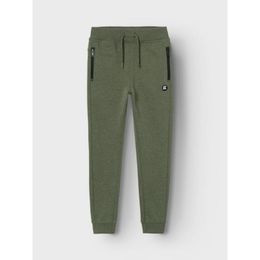name it Jogginghose »NKMVIMO für Jungen mit Bündchen und Stretchkomfort« unifarben, casual, regular fit, Baumwollmischung, Rundhals rifle green 122...