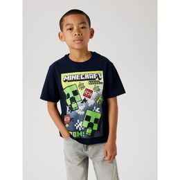 name it T-Shirt »NKMMUS für Jungen mit Minecraft-Print und elastischem Bund« regular fit, Jersey, Rundhals, Print Navy Blazer (blank) 116 116 Shirt...