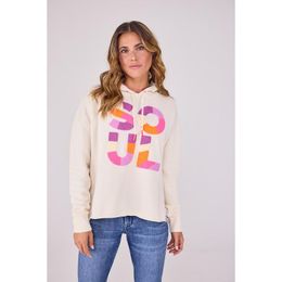 LIEBLINGSST&Uuml;CK LIEBLINGSST&Uuml;CK Sweatshirt &raquo;CyrenaL&laquo;, mit Buchstabendruck hellbeige L L Hoodie mit buntem Buchstabendruck von Lieblingsst&uuml;ck