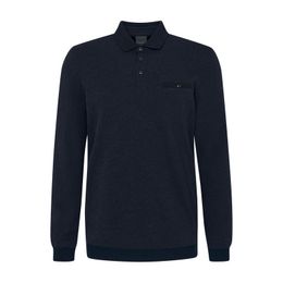 Bugatti Langarm-Poloshirt mit feiner Strukturoptik blau XL XL Herren-Poloshirt von Bugatti