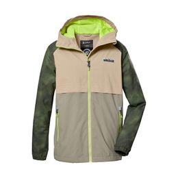 Killtec Outdoorjacke »KOS 280 BYS JCKT« Wasserdichte Jungenjacke, verstellbare Kapuze, Colourblock Design sand 152 152 Jungen Funktionsjacke mit...