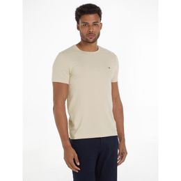 Tommy Hilfiger T-Shirt »STRETCH SLIM FIT TEE« mit Rundhalsausschnitt classic beige L L Slim Fit Passform für eine schmeichelnde Silhouette