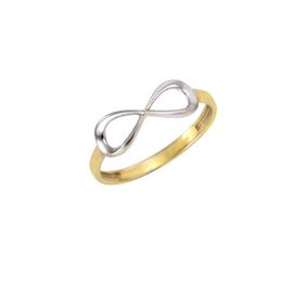 Celesta Fingerring »Gold 375 zweifarbig mit Unendlichkeits-Motiv« gelb 060 (19,1) Hochwertiger Damen-Ring aus echtem 375 Gold