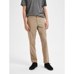 Selected Homme Chinos »SLH196-STRAIGHT-NEW MILES FLEX PANT NOOS« Greige 38 - Länge 32 Länge 32 38 Knöchelläng für einen modernen Look