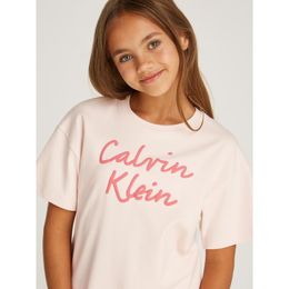 Calvin Klein Jeans T-Shirt &raquo;SCRIPT LOGO BOXY SS T-SHIRT&laquo; mit gro&szlig;em Logo Silver Peony 4 (104) 4 (104) T-Shirt von CALVIN KLEIN
