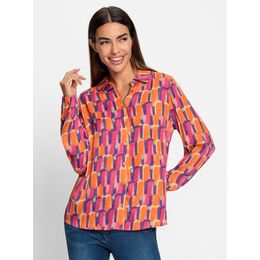 Heine Bluse Damen Gr&ouml;&szlig;e M/L lila / orange / fuchsia