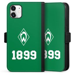 DeinDesign iPhone 11 Handy Klapph&uuml;lle Handyh&uuml;lle aus Kunst Leder schwarz Flip Case Sv Werder Bremen Official Licensed Product Statement Sideflip mit Lasche