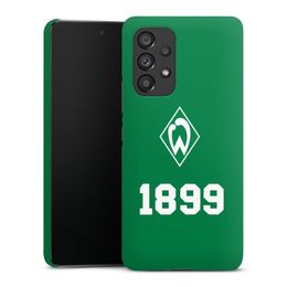 DeinDesign Galaxy A53 5G Handy Premium Case Smartphone Handyh&uuml;lle Schutzh&uuml;lle gl&auml;nzend Statement Official Licensed Product Sv Werder Bremen Premium Case