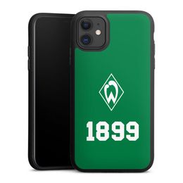 DeinDesign iPhone 11 Handy Premium Silikon H&uuml;lle Handyh&uuml;lle schwarz Case Sv Werder Bremen Official Licensed Product Statement Silikon Premium Case