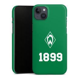 DeinDesign iPhone 14 Plus Handy Premium Case Smartphone Handyh&uuml;lle Schutzh&uuml;lle gl&auml;nzend Sv Werder Bremen Official Licensed Product Statement Premium Case