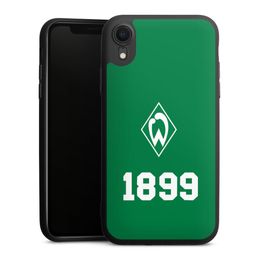DeinDesign iPhone Xr Handy Premium Silikon H&uuml;lle Handyh&uuml;lle schwarz Case Sv Werder Bremen Official Licensed Product Statement Silikon Premium Case