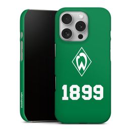 DeinDesign iPhone 16 Pro Handy Premium Case Smartphone Handyh&uuml;lle Schutzh&uuml;lle matt Sv Werder Bremen Official Licensed Product Statement Premium Case