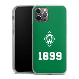 DeinDesign iPhone 12 Pro Max Handy Silikon H&uuml;lle Case transparent Handyh&uuml;lle Sv Werder Bremen Official Licensed Product Statement Silikon Case