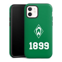 DeinDesign iPhone 12 mini Handy Panzer Handyh&uuml;lle robuste Outdoor H&uuml;lle Schutzh&uuml;lle gl&auml;nzend Sv Werder Bremen Official Licensed Product Statement Tough Case