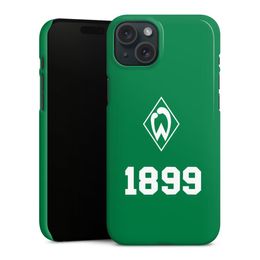DeinDesign iPhone 15 Plus Handy Premium Case Smartphone Handyh&uuml;lle Schutzh&uuml;lle gl&auml;nzend Sv Werder Bremen Official Licensed Product Statement Premium Case